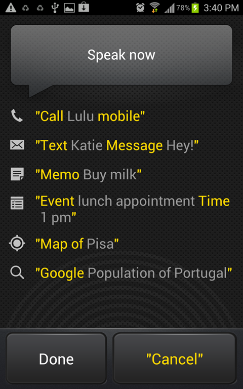 Android Voice Commands And Voice Actions